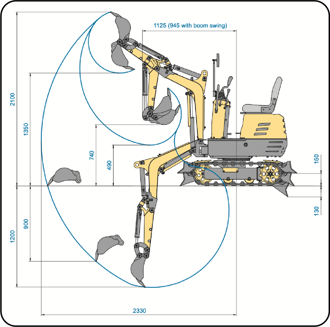 B600 Mini Excavator | Mini Digger | Micro Digger | Buffalo Machines